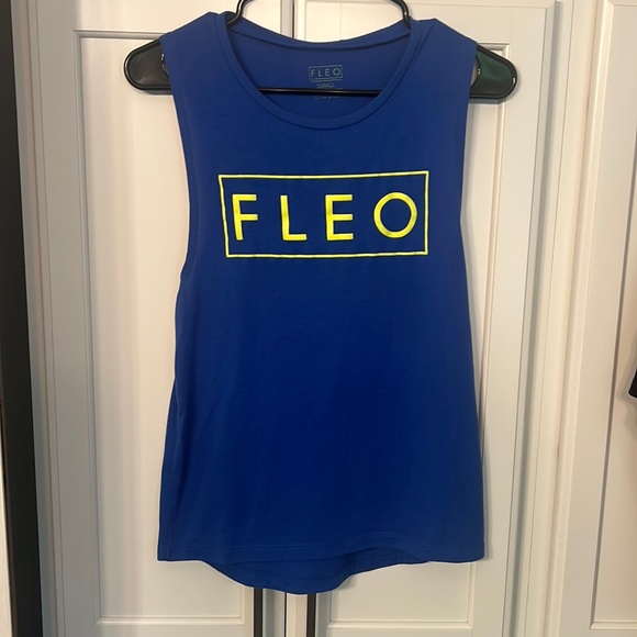 Fleo | Tops | Fleo Blue Yellow Muscle Tank Size Small | Poshmark